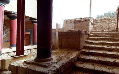 Palace Complex At Knossos East Wing Stairwell